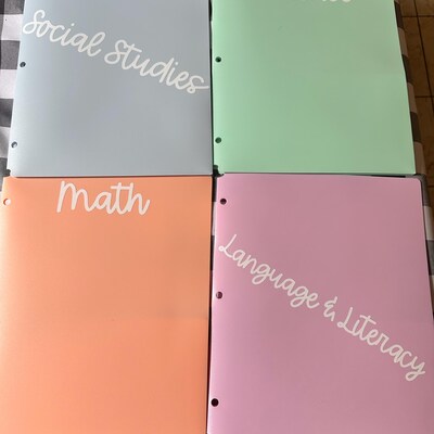 Binder Decals, School Subject Label, School Subject Decals, Class ...