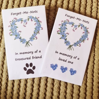 Forget Me Not Seed Pack Packet Thank You Gift Nursery Pre School ...