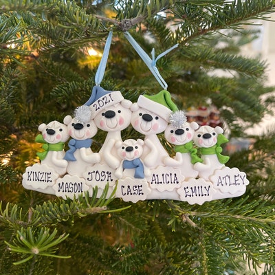 Family of 7 Eskimo Igloo or Elf Tree or Salmon, Cardinal, Walrus, or ...