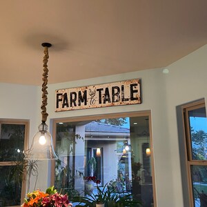 Farm to Table Modern Farmhouse Decor Distressed Farm Sign Large Rustic ...