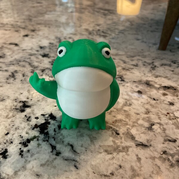 Rebellious Baby Yoda Figurine 3D Printed Grogu With Middle Finger Fun ...