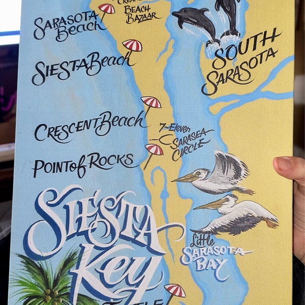 Virginia Eastern Shore Map Style Print Beach House Decor Travel Map ...