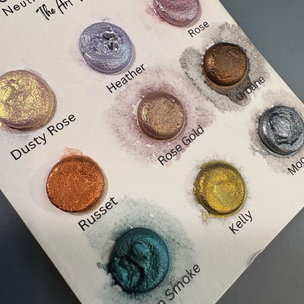 MICA DOTCARDS Handmade Watercolors Mica Metallic Dot Cards Sample Sets ...