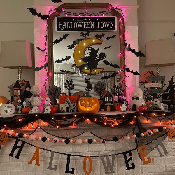 Welcome to Halloween Town 6" X 24" Aluminum Sign - Etsy