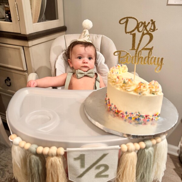 Number and Star Custom Linen Crown for Kids & Children's Birthday ...