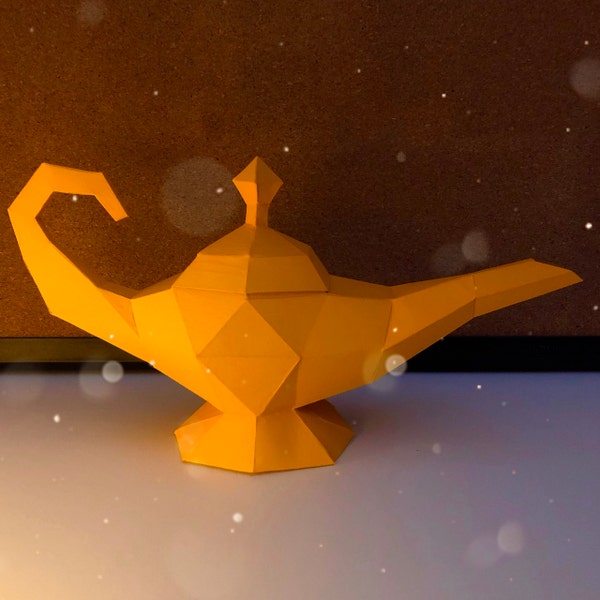 DIY Genie Lamp,genie Papercraft,lamp Papercraft,3d Papercraft Templates ...