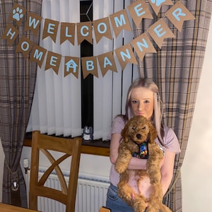 Welcome Home Puppy Personalised Personalized New Dog Banner Bunting ...
