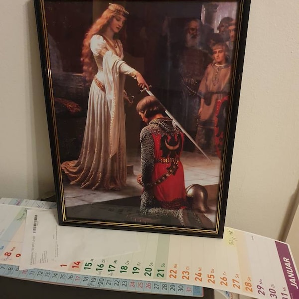 Edmund Blair Leighton - Accolade, 1901 - A4 / A3 Reproduction Fine Art ...