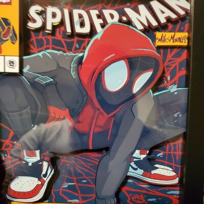 Spiderman Spiderverse Comic Book Cover 3D Shadow Box Decor - Etsy