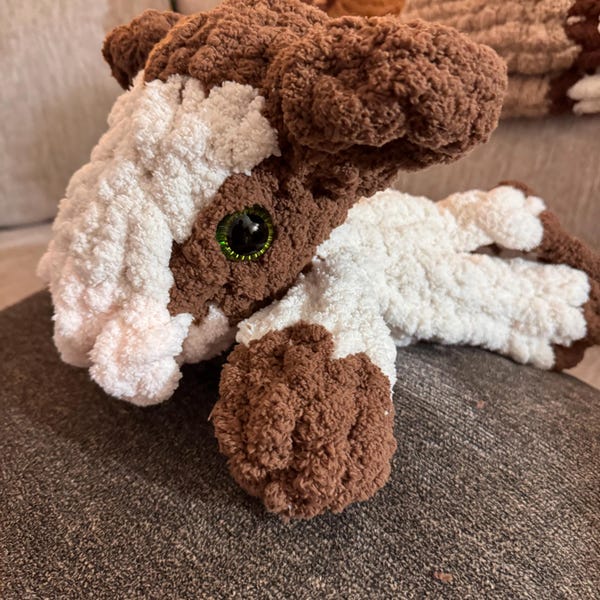 MINI CLARA COW / Full Video Tutorial / Hand Knit Cow Snuggler / Hand ...