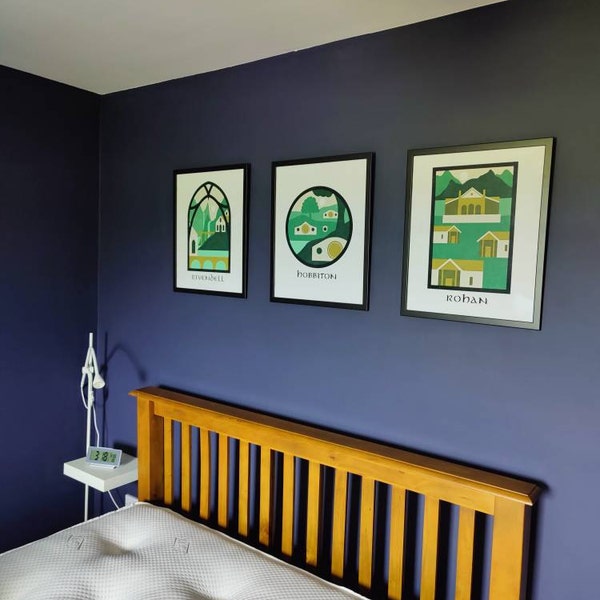 Tolkien Rivendell Hobbiton Rohan Poster Illustrations Digital Download ...