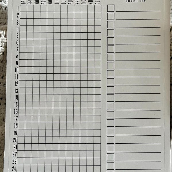 Yearly Tracker Sticker - Annual Tracker Sticker - Customizable Tracker ...