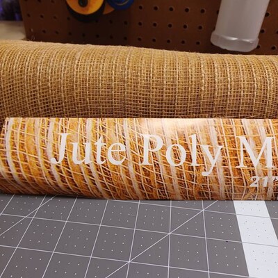 Natural Poly Jute Mesh, 21 by 10yd Natural Poly Jute Mesh, Deco Mesh ...
