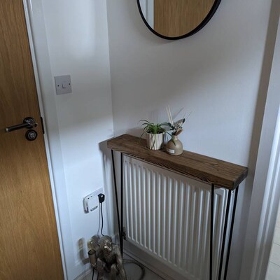 Rustic Radiator Shelf Console Table - Etsy UK
