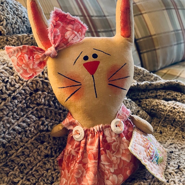 Hillary Hare Epattern...primitive Country Easter Bunny Spring Cloth ...