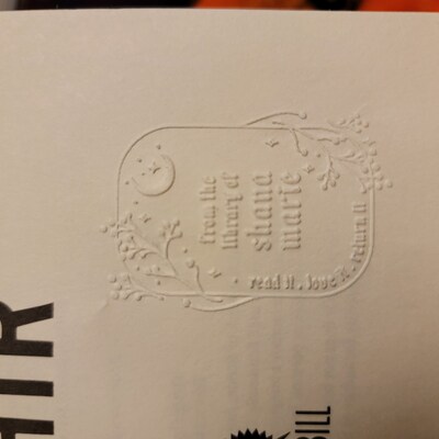 Moon Embosser Book Stamp Personalized From the Library of Ex Libris ...