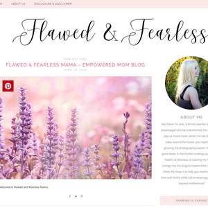 Pink Feminine Wordpress Theme Pastel Pink Wordpress Template Genesis ...