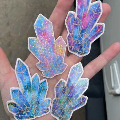 Sparkling Crystals Sticker Set, Crystal Stickers, Gemstones, Wiccan ...