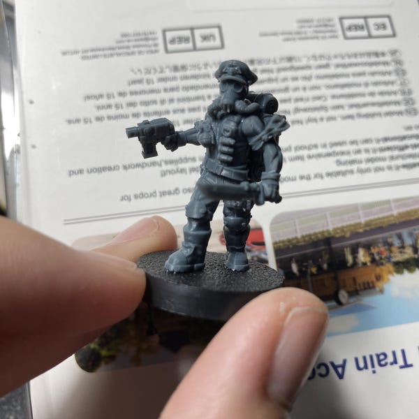3D Printed Krieg Commissar Miniature by 3dartguy - Etsy