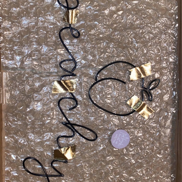 Handmade (black Pictured) Wire Words 'peachy' With Peach. Fun, Home ...