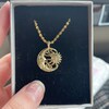 Sun and Moon Vintage Style Celestial Yin Yang Celestial Zodiac Mystic Charm Dainty 18k Gold ...