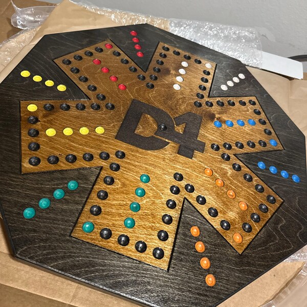 Wooden Carbles Board Game With Dice and Marbles, Free Personalization ...