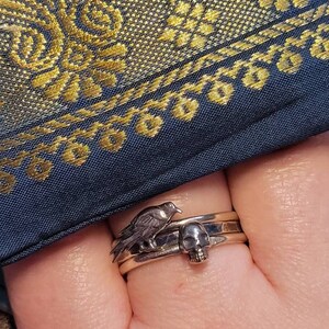 Raven Ring Sterling Silver Crow Ring Silver Raven Ring Witch Ring Bird ...