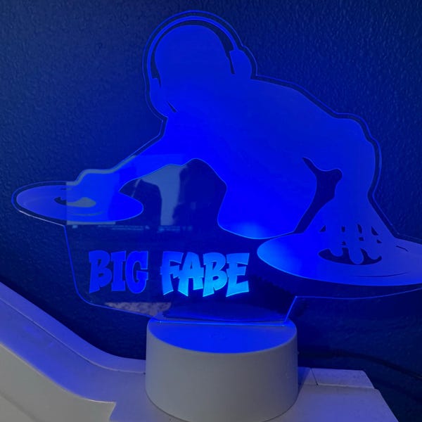 DJ Music Personalized LED Night Light - Custom Gift for Music Lovers ...