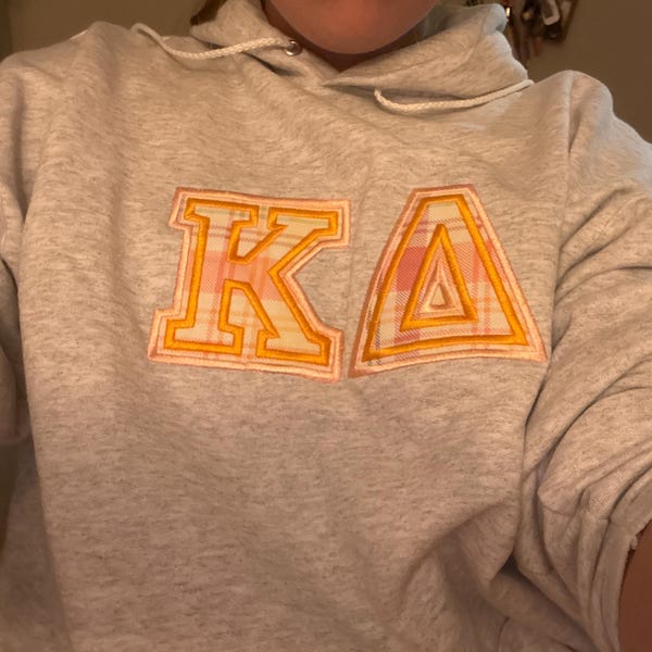 Custom Sorority Greek Letter Applique Embroidered Sweatshirt ...