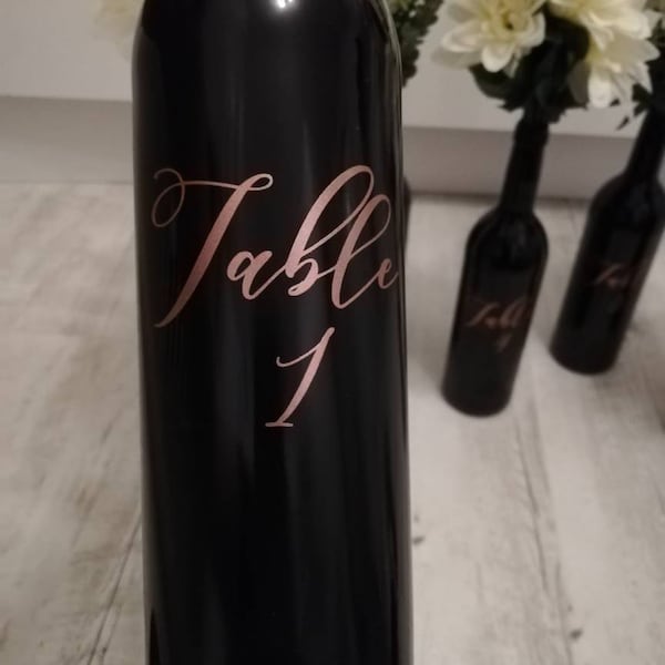 DIY Table Number Decal, Wedding Table Number Vinyl, Vinyl Table Numbers ...