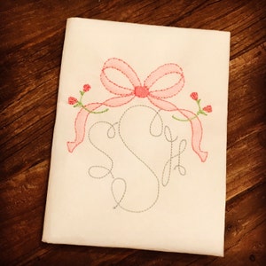 Stunning Heirloom Shadow Work Machine Embroidery Design Bow and Bullion ...