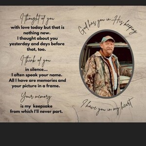 Custom Pocket Memory Stone, Personalized Memorial Stone With Photo, on ...