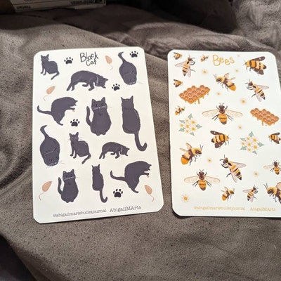 Light Academia Study Themed Matte Bullet Journal Sticker Sheet Journal ...