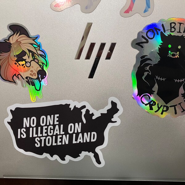 No One is Illegal on Stolen Land Sticker | Racism Sticker | Land Back ...