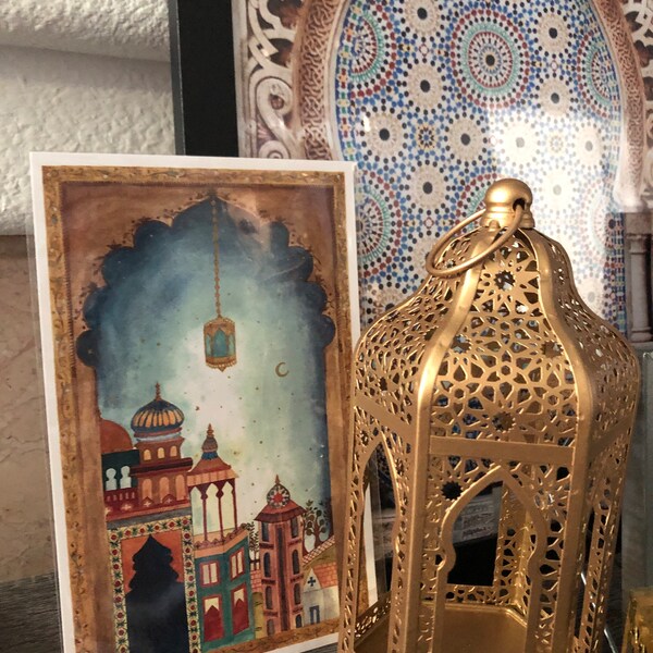 Ramadan Mubarak Card- Ramadan Kareem Card- Ramadan Karim Card- Cute ...