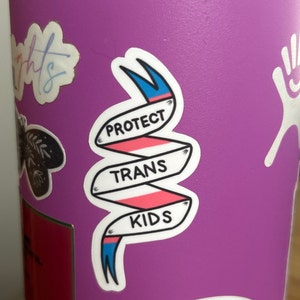 Protect Trans Kids Die Cut Vinyl Sticker, 100% of Profits Donated ...