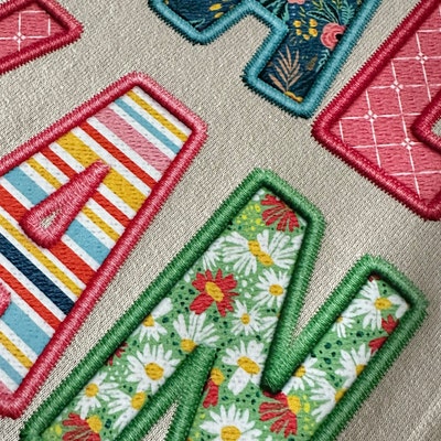 Spring Faux Embroidery PNG Alphabet Bundle, Easter Spring Floral ...