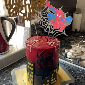 Personalised Spider-man Spidey Inspired Cake Topper number | Etsy