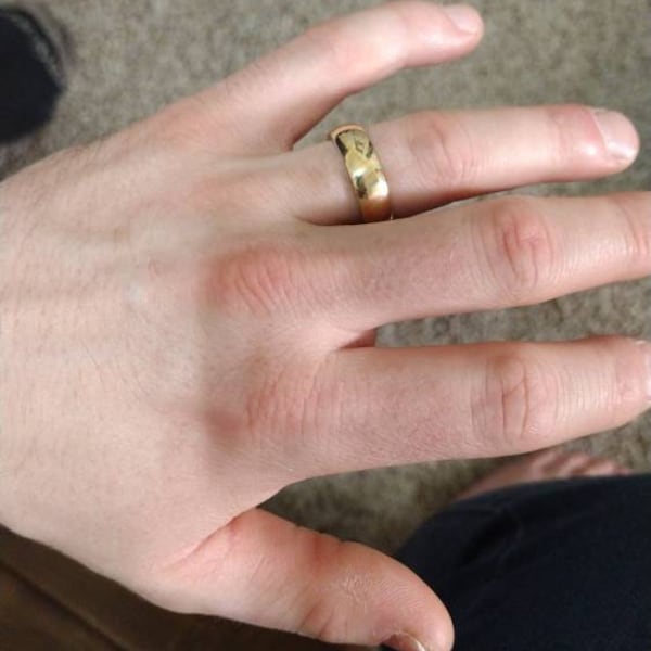 Super Conductor Acid Etched Ring Deep Pattern High End Ring Wedding ...