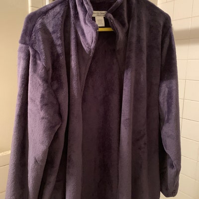 Super Plush Front Zipper Soft Robe Zipper Bathrobe Dressing Gown - Etsy