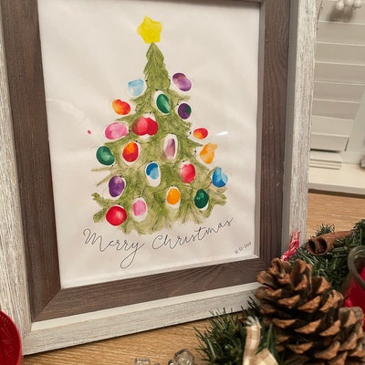 Digital Download Fingerprint Christmas Tree Craft, Preschool Craft ...