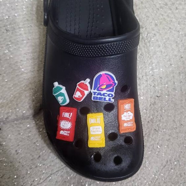 Food Shoe Charms I Taco Croc Charms I Hot Sauce Croc Charms - Etsy
