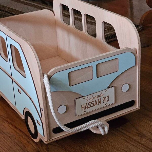 Custom Car Shaped Storage for Kids Toys With Name, Nursery Organization ...