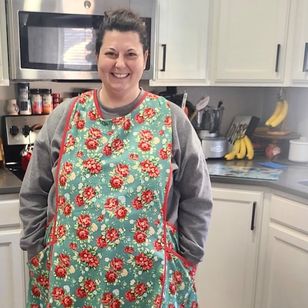Plus Size Apron, Pinafore Apron, Old Fashioned Apron, Cross Over Apron ...