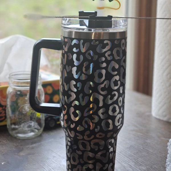 20oz Stainless Steel Mini Stanley Style Tumbler With Grippy Handle ...