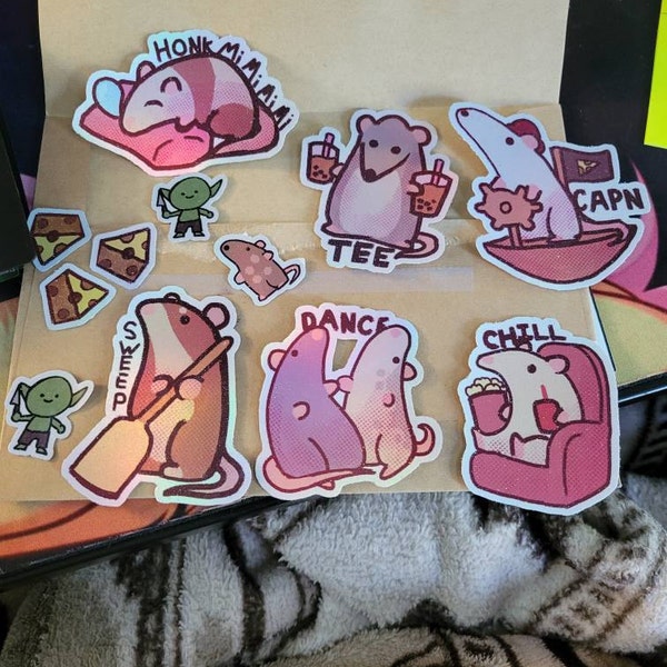 RAT Stickers Waterproof Holographic Stickers, Rat Sticker, Derpy ...