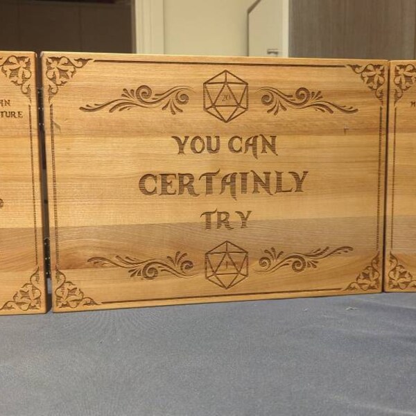 Wooden Dice Tray With Fantasy Map D&D Custom Dice Tray RPG Dice Rolling ...