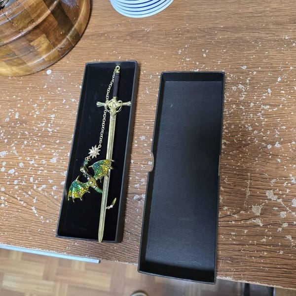 Dragon Sword Metal Bookmark Gifts for Readers Book Lover, Fantasy ...