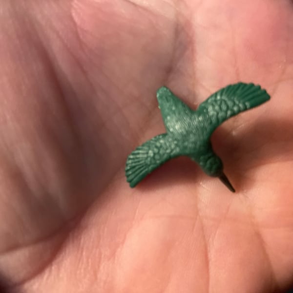 Tiny Hummingbird Figurine - Soft Plastic Bird for Fairy Garden, Diorama ...