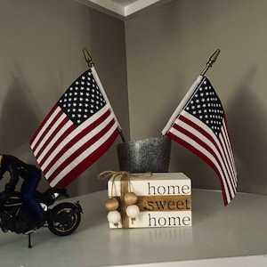 Farmhouse Wood Book Stack/ Home Sweet Home/ Book Bundle/ Tiered Tray ...